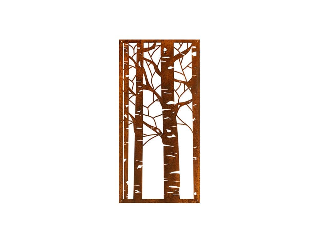 Birch Tree Forest Art Metal Privacy Screens | P606