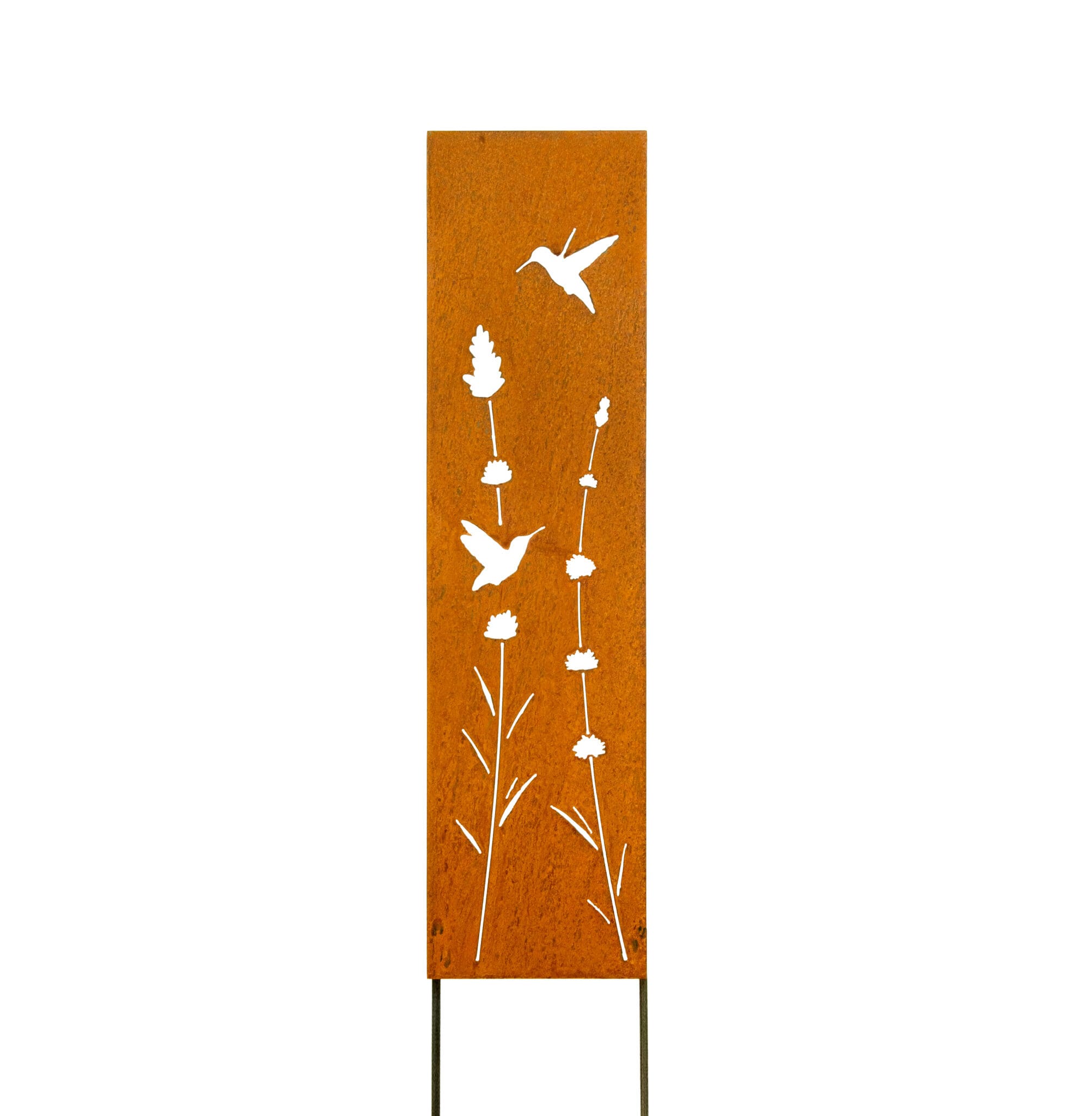 Small Hummingbirds and Lavender Flowers Panel, with Ground Stakes ...